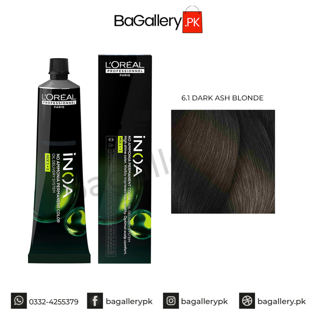 Inoa Hair Color 6.1 DARK ASH BLONDE 60gm